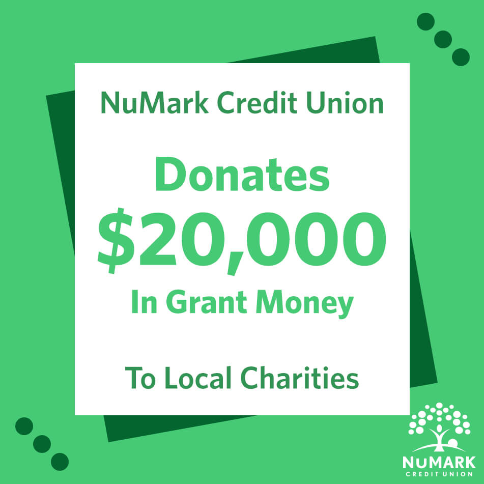 NuMark Credit Union Donates $20,000 in Grant Money to Local Charities